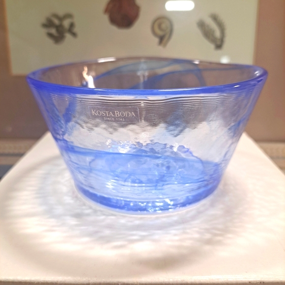 Kosta Boda | Kitchen | Kosta Boda Art Glass Bowl Cobalt Blue Swirl ...
